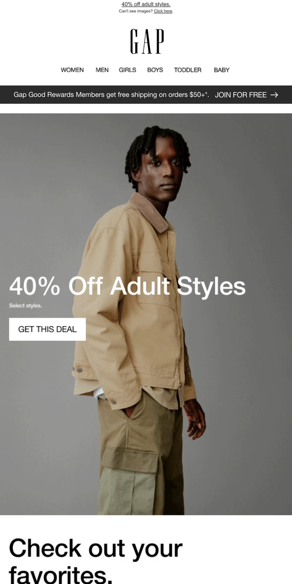 Gap 40 percent off store